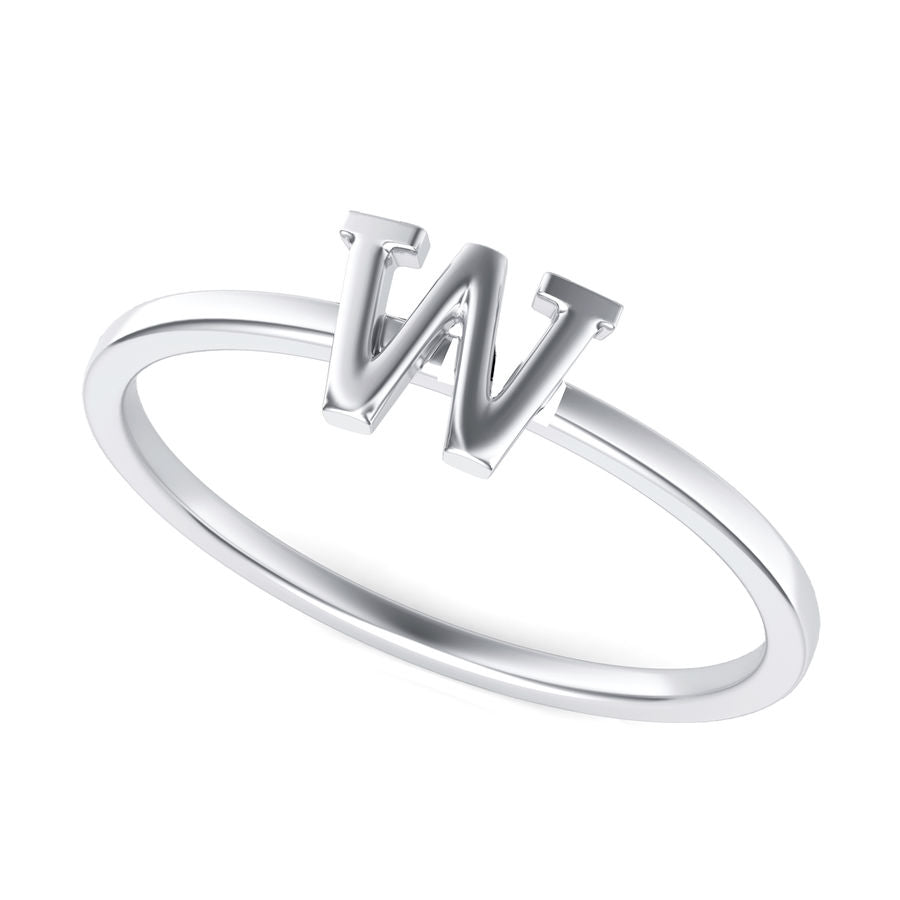Initial Ring W – Diamond Forever