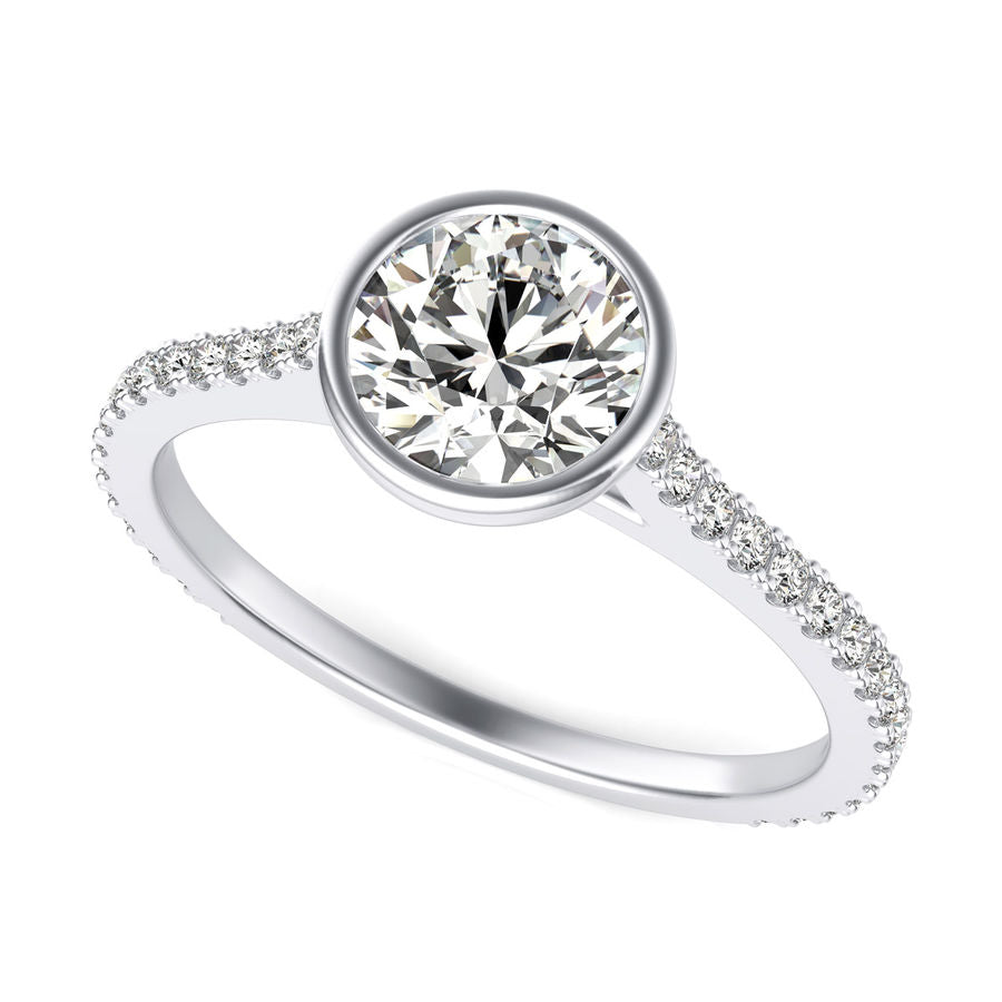 Bezel Set Engagement Rings – Diamond Forever