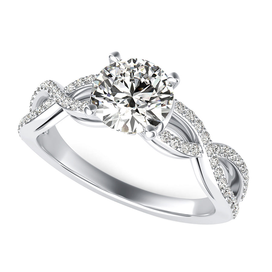 Infinity Twist Engagement Ring – Diamond Forever