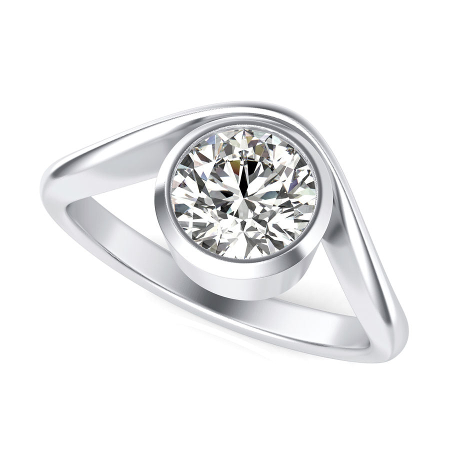 Bezel Solitaire Engagement Ring – Diamond Forever