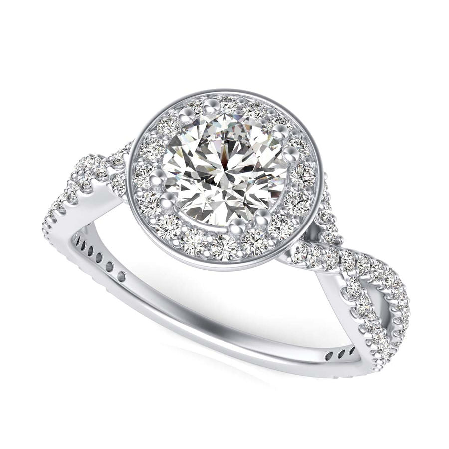 Halo Engagement Ring – Diamond Forever