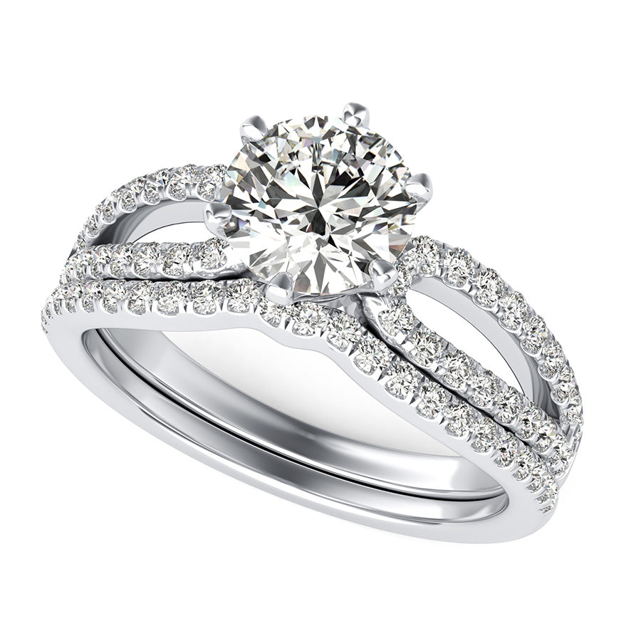 Victoria Royal Infinity Split Engagement Ring With Matching Band ...